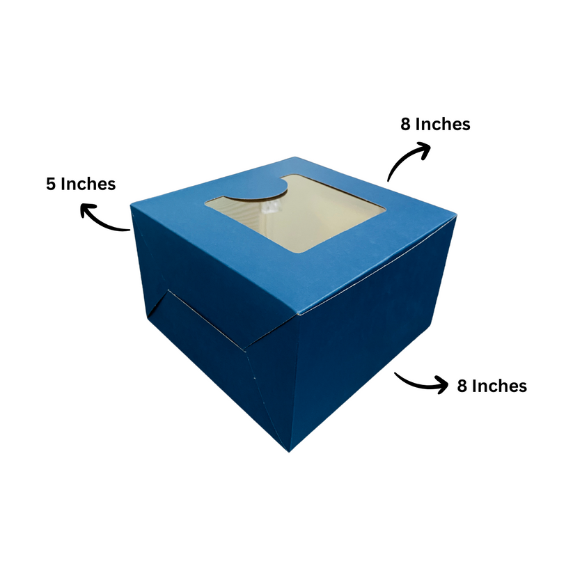 Cake Box 1/2 Kg- 8x8x5 inches - Navy Blue – Let's Box It