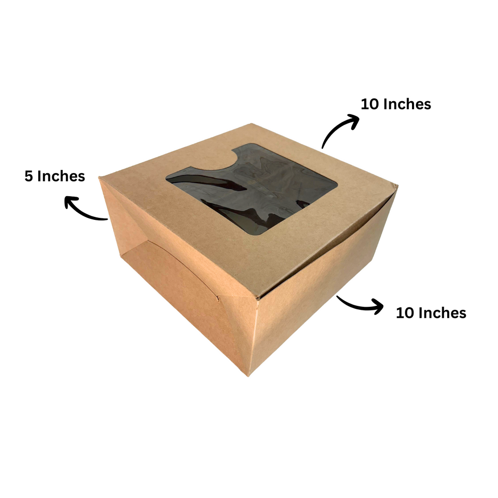 Brown Cake Box 1 Kg- 10x10x5 inches – Let's Box It